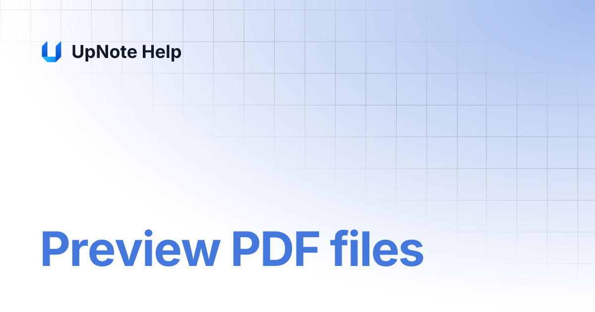 Preview PDF files | UpNote User Guide